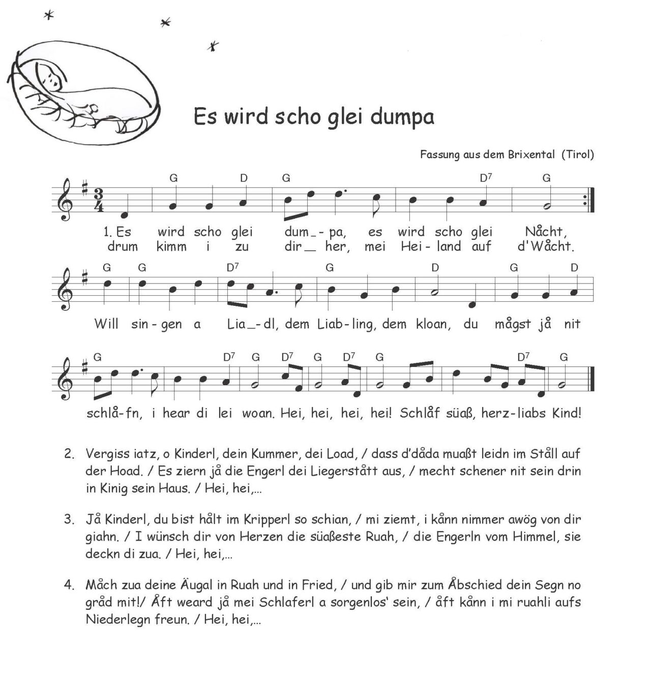 Es wird scho glei dumpa - Volkslieder aus Tirol